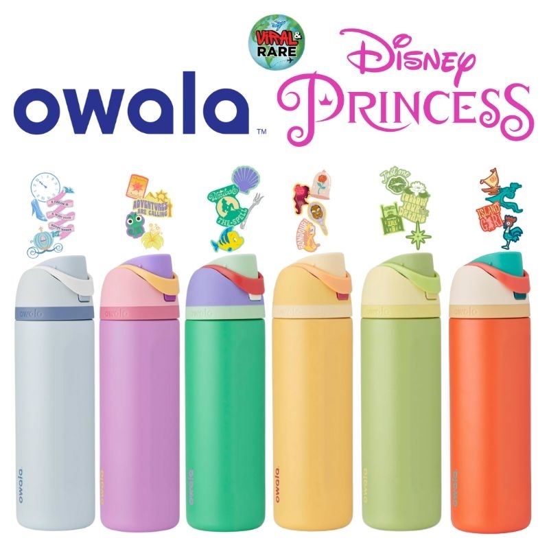 Jual Owala Freesip 24oz Disney Princess Cinderella, Rapunzel, Ariel ...