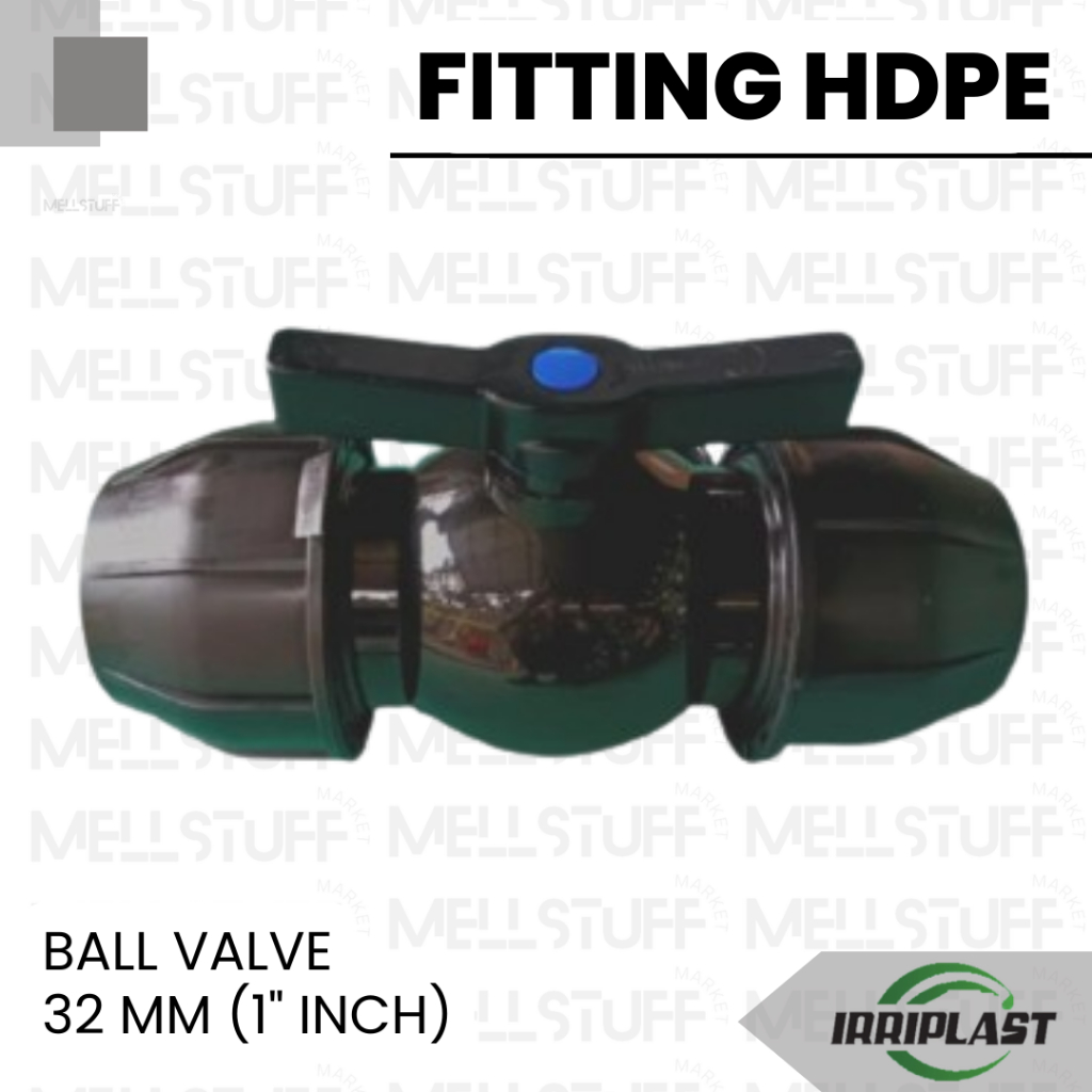 Jual Fitting HDPE Ball Valve Ukuran 32 × 32 MM (1" Inch) Sambungan Pipa ...