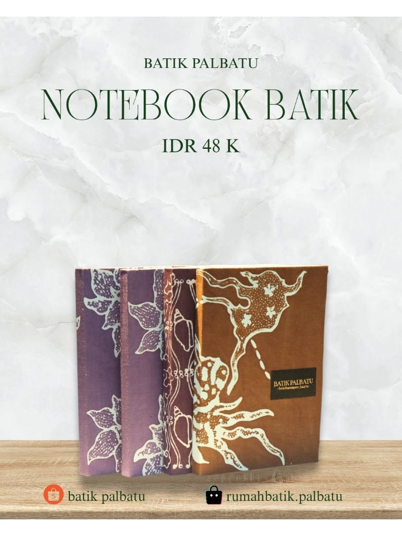 Jual BATIK PALBATU - NoteBook Batik/Buku Catatan Batik/Buku Tulis ...