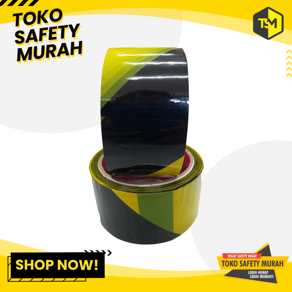 Jual Police Line Lem / Barricade Tape Kuning Hitam Garis Pembatas ...