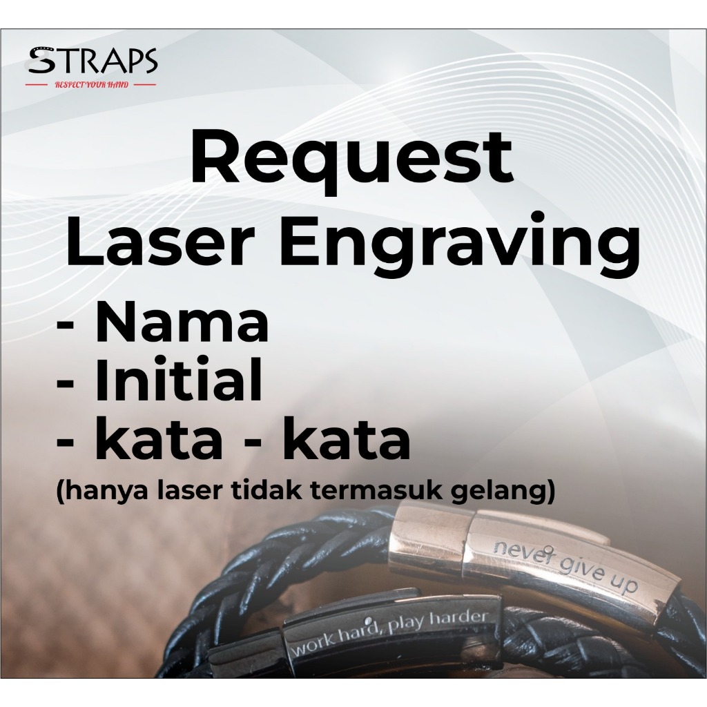 Jual HANYA LASER Grafir Laser Engraving Bracelet Nama, Initial, Kata ...