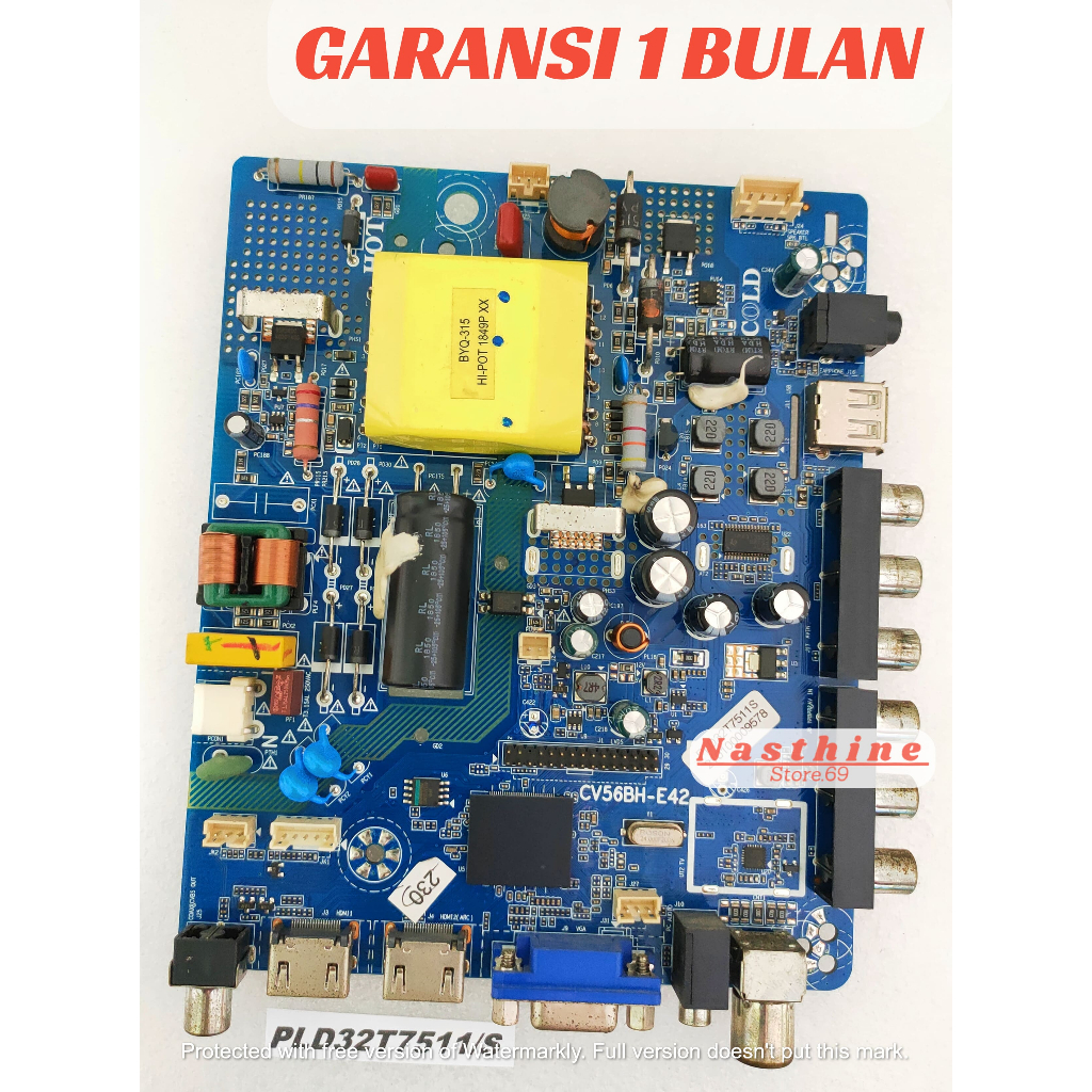 Jual {STOK READY ya !!} / PCB MAINBOARD TV POLYTRON. PLD32T7511S (PCB ...