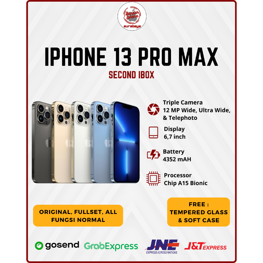Jual iPhone 13 Pro Max 128GB/256GB/512GB Fullset iBox Bergaransi | Shopee Indonesia