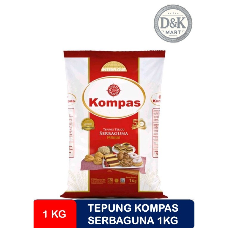 Jual KOMPAS TEPUNG SERBAGUNA PREMIUM 1kg | Shopee Indonesia
