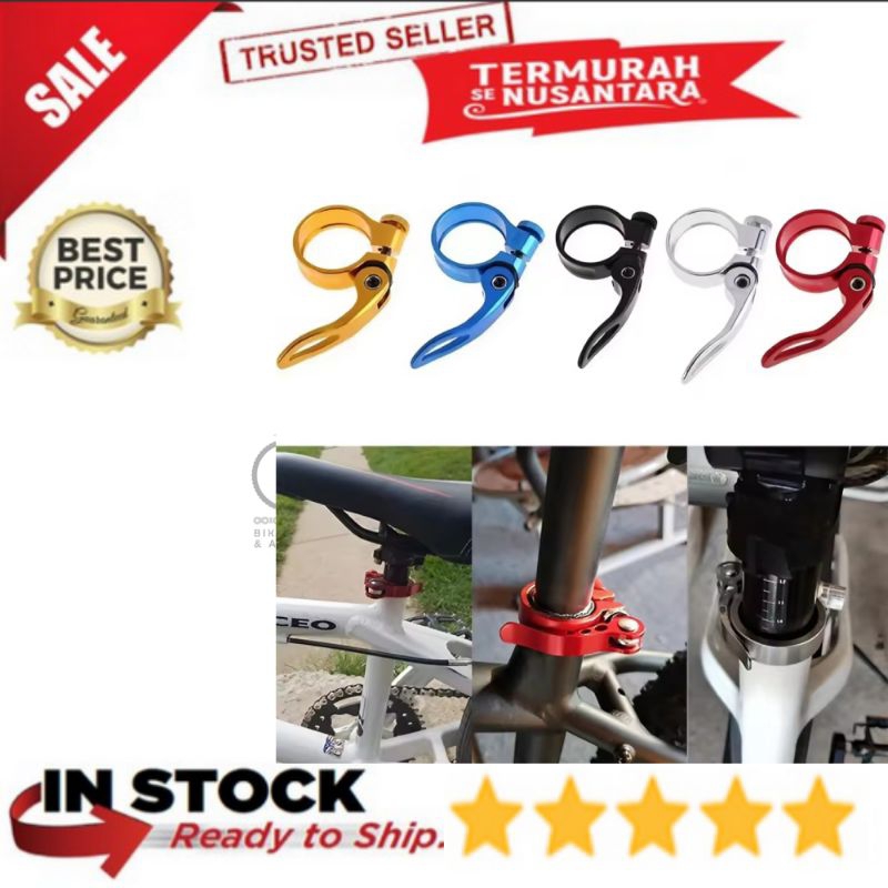 Jual Clamp Jok Sepeda 31.8mm Quick Release – Aluminium Alloy Sepeda MTB ...