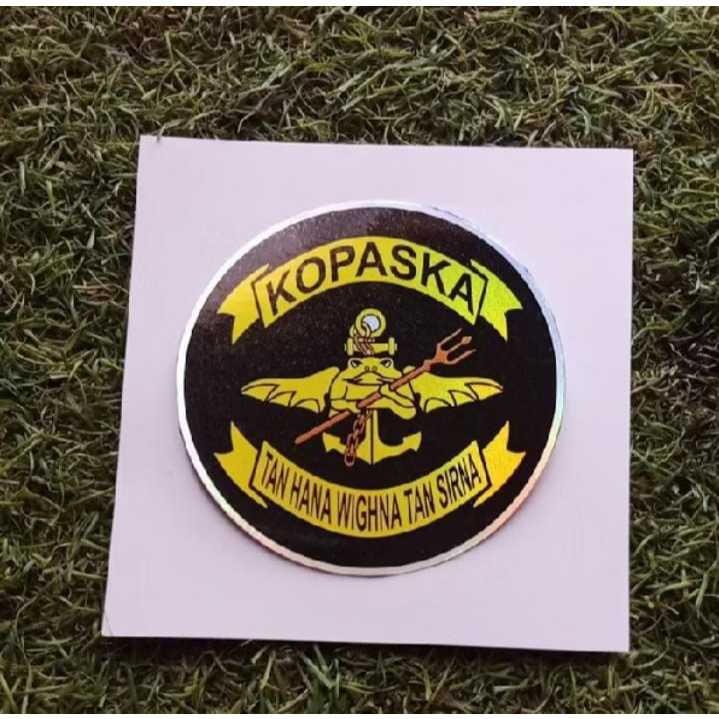 Jual Stiker Unik Hologram Laminasi Glossy Logo KOPASKA | Shopee Indonesia