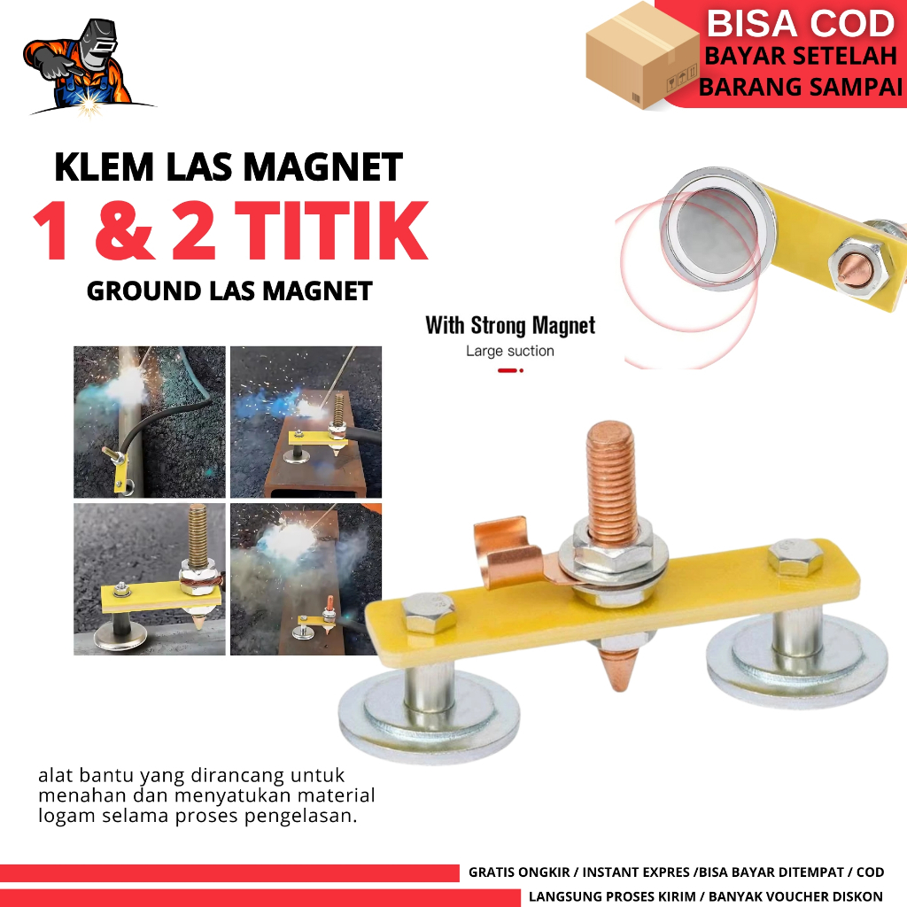 Jual Klem Tang Las Magnet Welding Ground Klem Tang Travo Las 1 Magnet ...
