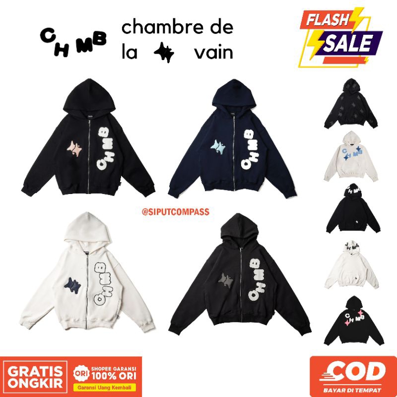 Jual HOODIE CHMB SENSATIONAL BLACK WHITE, BROKEN WHITE, NAVY, GREY ...