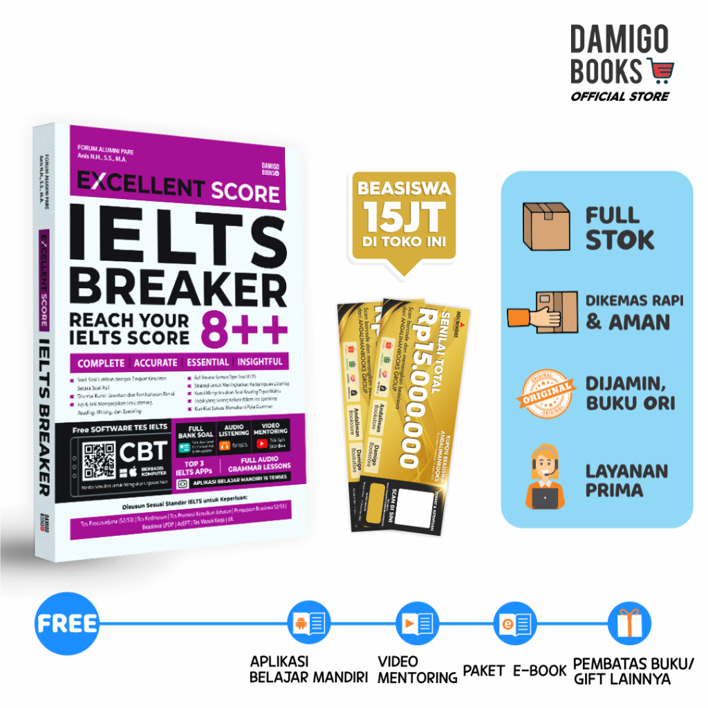 Jual Buku IELTS - Excellent Score IELTS Breaker Reach Your IELTS Score ...
