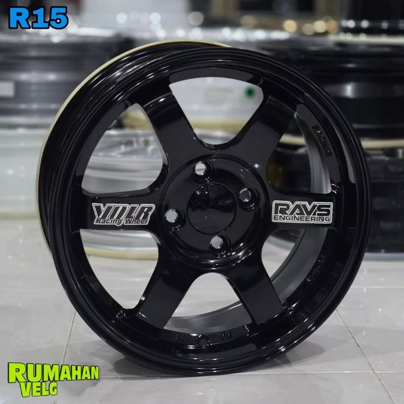 Jual velg racing mobil r15 TE37 LEBAR 6,5 PCD 4X100 ET 42 velg ring 15 cocok untuk mobil mobil ...
