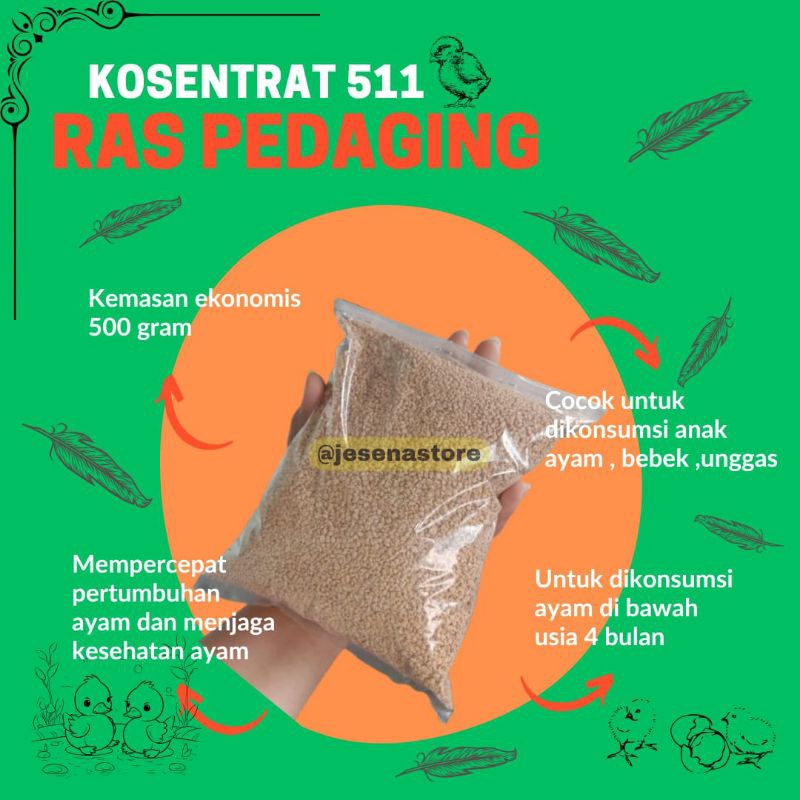 Jual Pakan Ayam 511 HI PRO VITE kemasan 500 gram | Shopee Indonesia