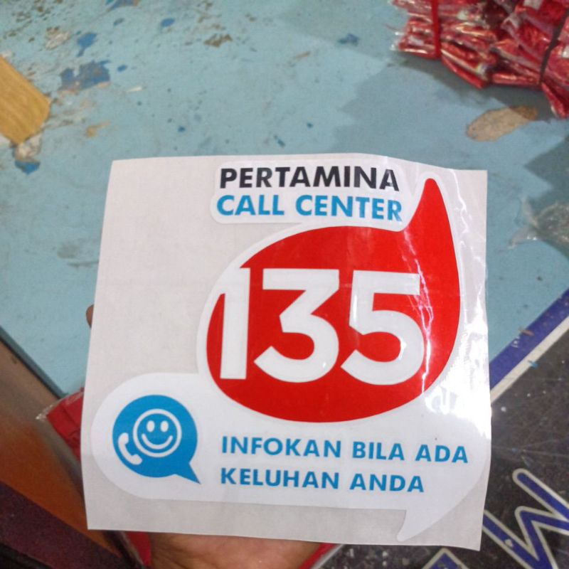 Jual STICKER CALL CENTER 135 SPBU PERTAMINA (15X15 CM) | Shopee Indonesia