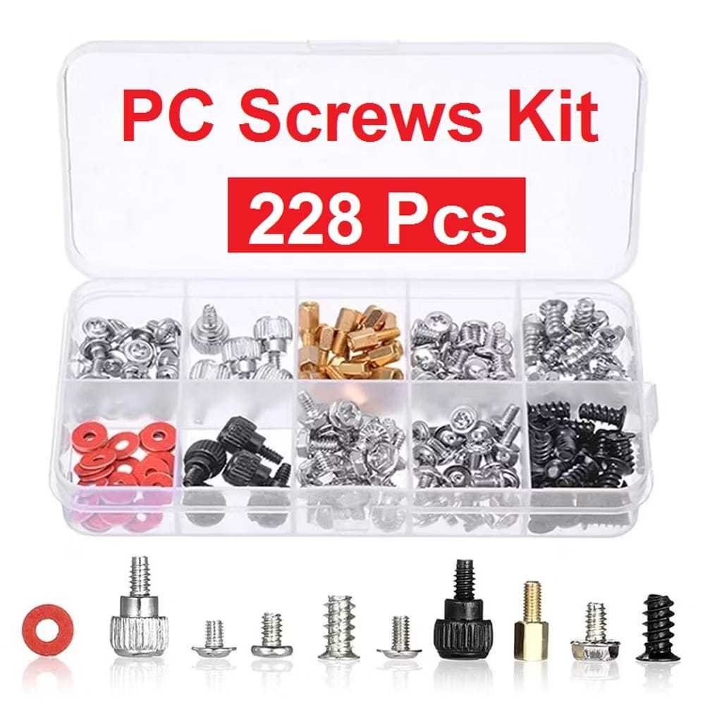 Jual Paket Lengkap Baut Komputer 228Pcs Mur PC Screw Set Lengkap CPU ...