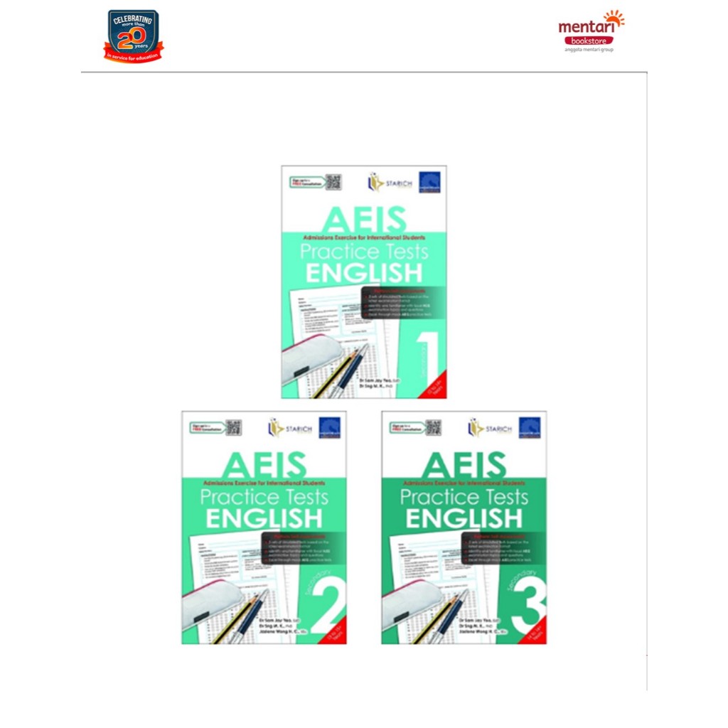 Jual SAP | AEIS Practice Test English Secondary | Buku Latihan SMP ...