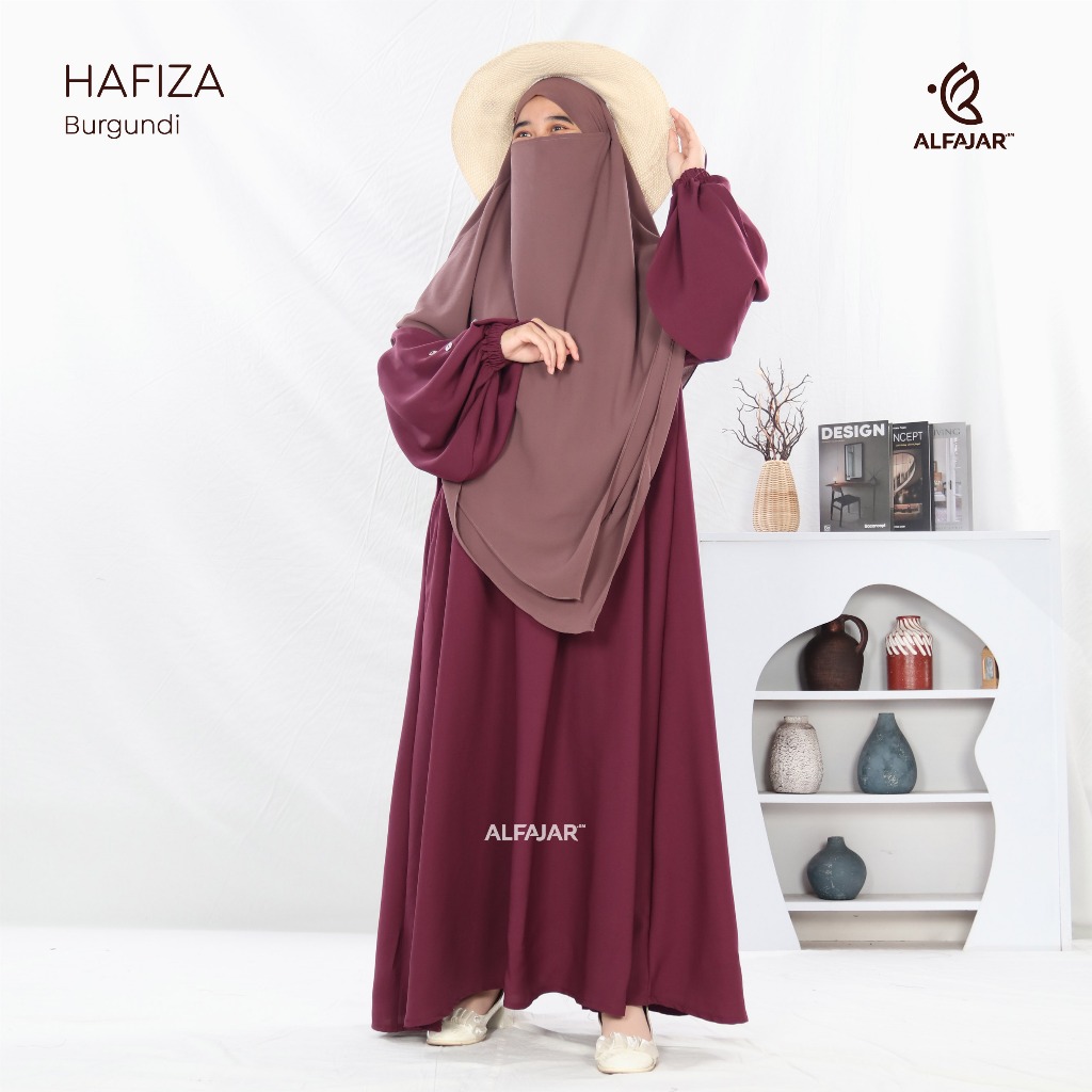 Jual Abaya Gamis Syar'i Muslimah Kekinian Hafiza Lengan Balon Katun Arabian Premium by alfajar ...