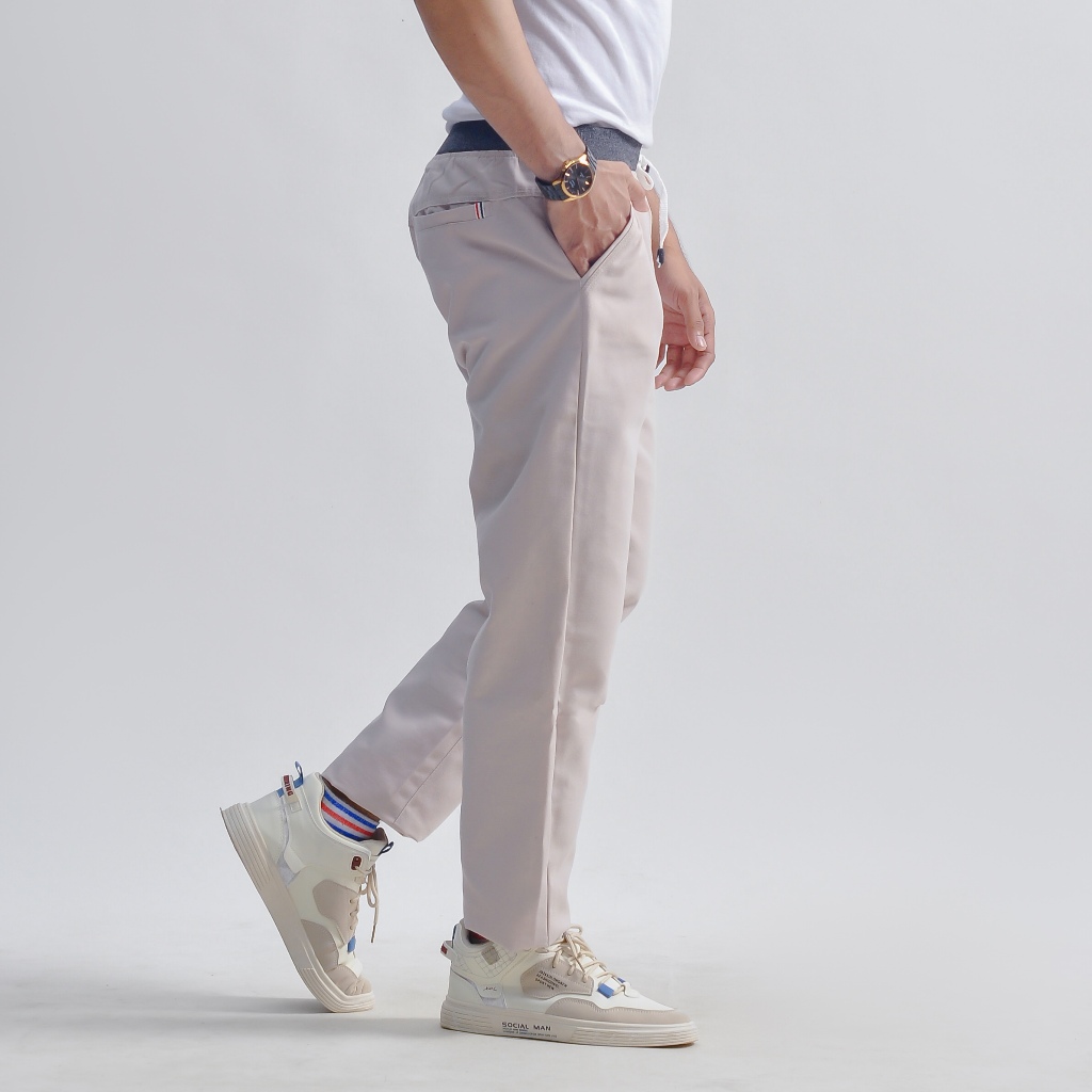 Jual NZL - Celana Chinos Cowok Panjang Karet Rip | Shopee Indonesia