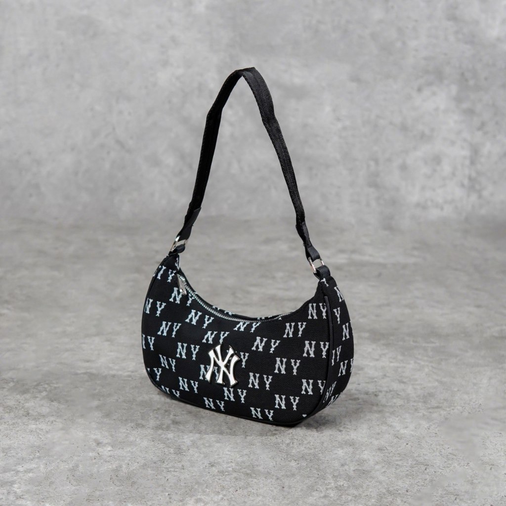 Jual Tas MLB NY SILVER MONOGRAM BLACK SS24 HOBO BAG 100% ORIGINAL ...