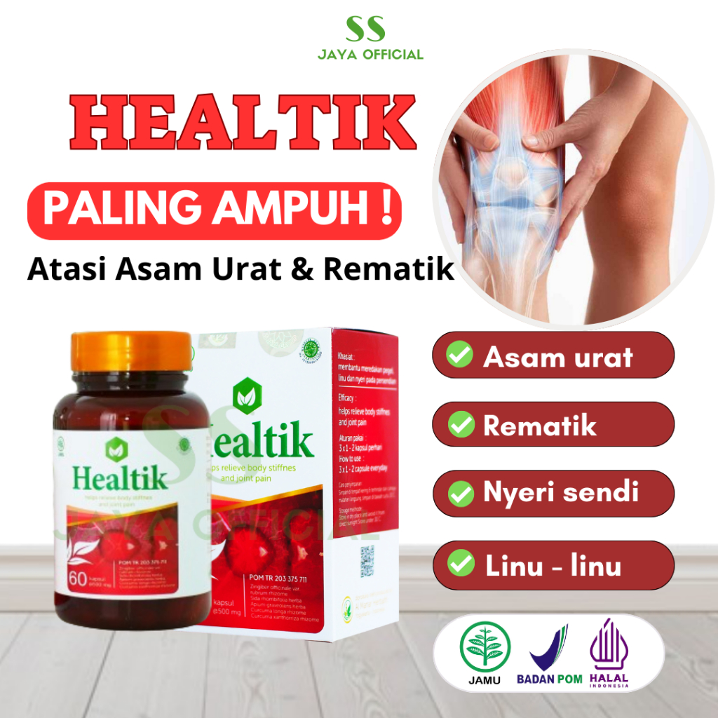 Jual HEALTIK OBAT ASAM URAT Isi 60 Kapsul Obat Asam Urat Rematik Nyeri ...