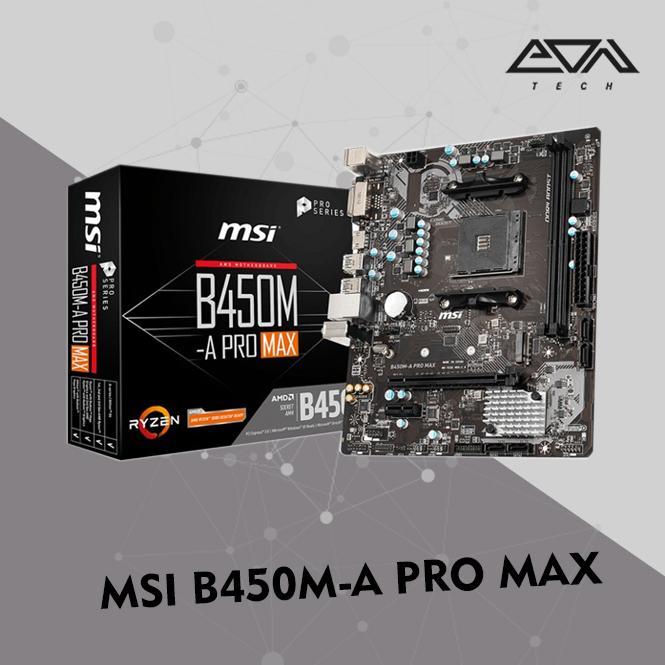 Jual MSI B450M-A PRO MAX MOTHERBOARD Micro-ATX AM4 AMD DDR4 | Shopee ...