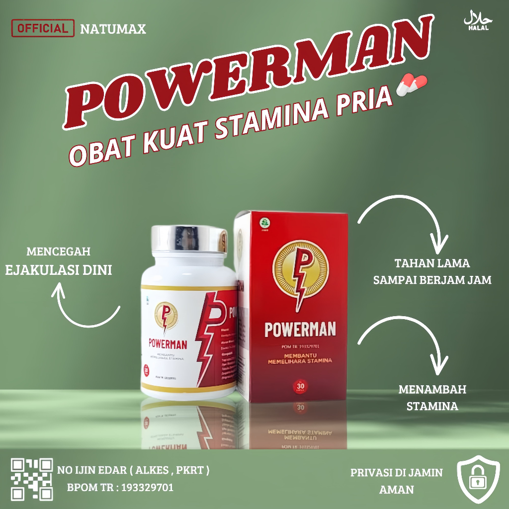 Jual POWERMAN bpom obat kuat herbal stamina pria terbaik paling ampuh 100% original (BPOM ...