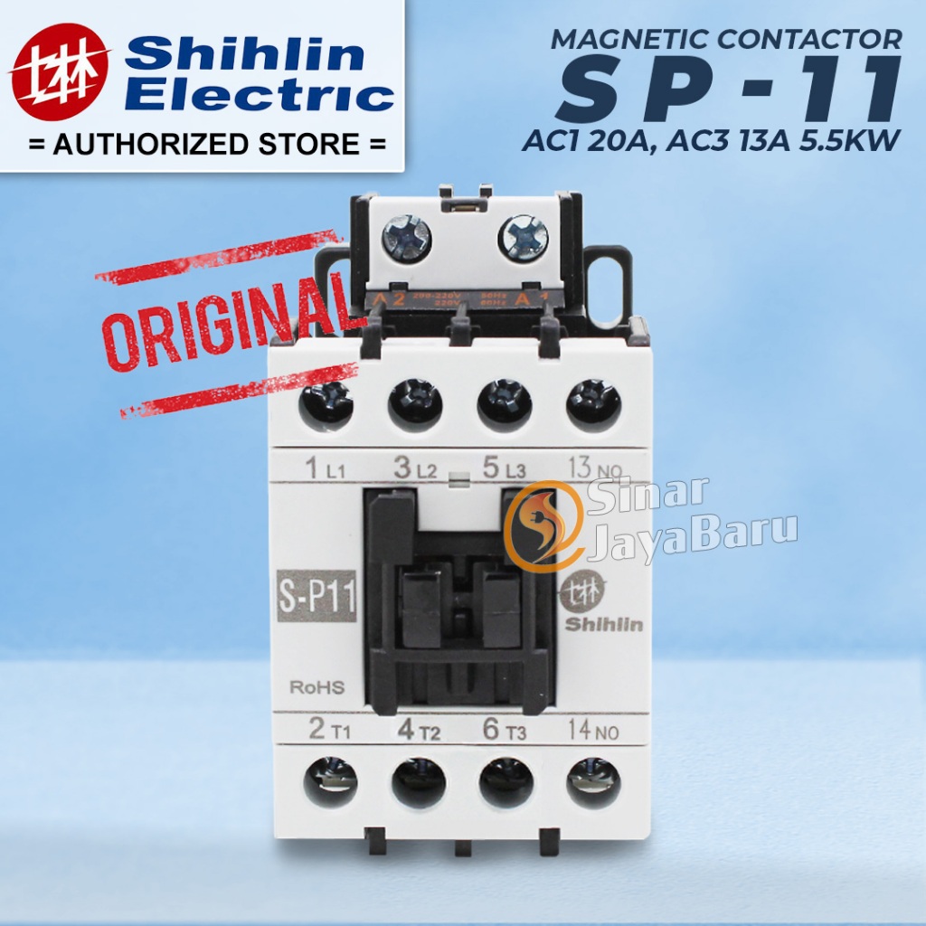 Jual SHIHLIN Kontaktor Contactor S-P11 SP11 24V 48V 110V 220V 380V | Shopee Indonesia