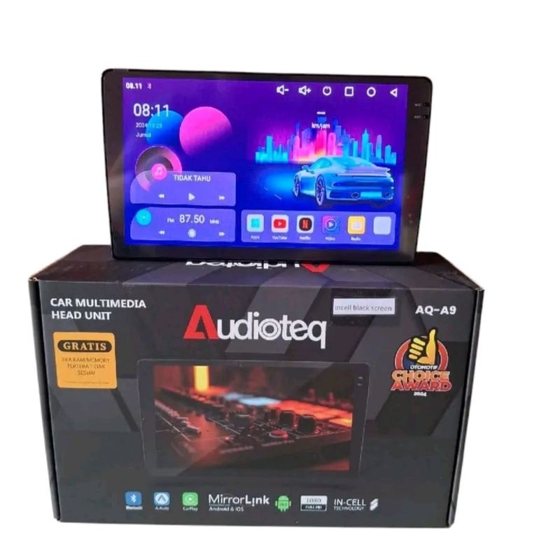Jual Head Unit Android 9 inch Audioteq 2/32GB NFC Incell Black Screen ...