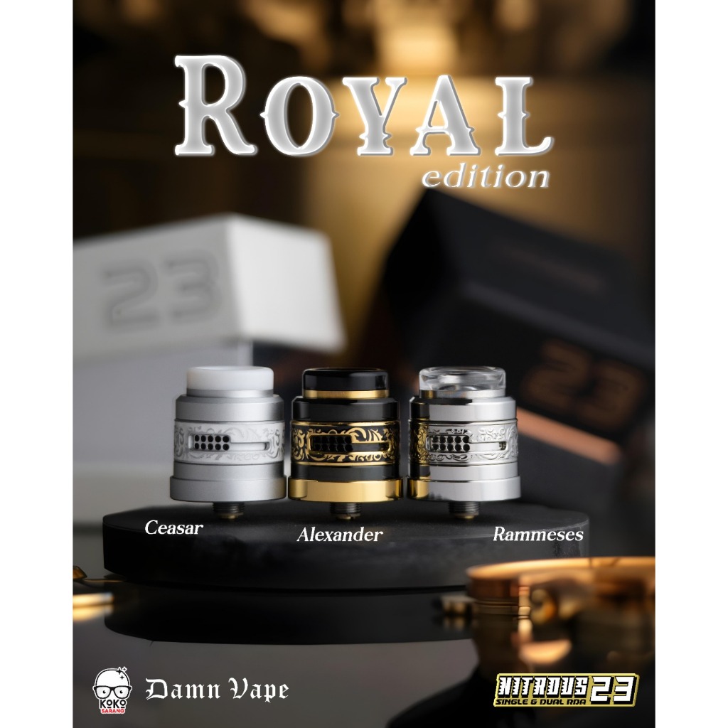 Jual RDA Nitrous 23 Single & Dual RDA Royal Edition 23mm Authentic RDA ...