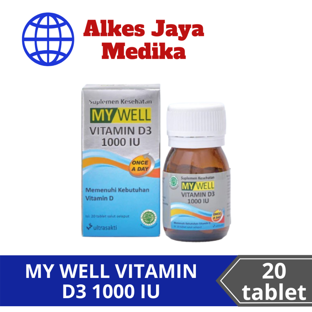 Jual My Well Vitamin D3 1000 IU Isi 20 Tablet - Vitamin D | Shopee ...
