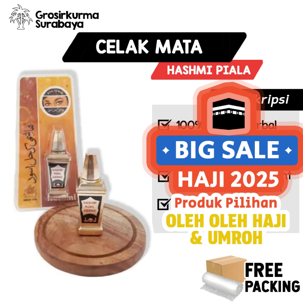 Jual Celak Mata Herbal HASHMI PIALA Kohl Bubuk Aman dan Nyaman Asli ...