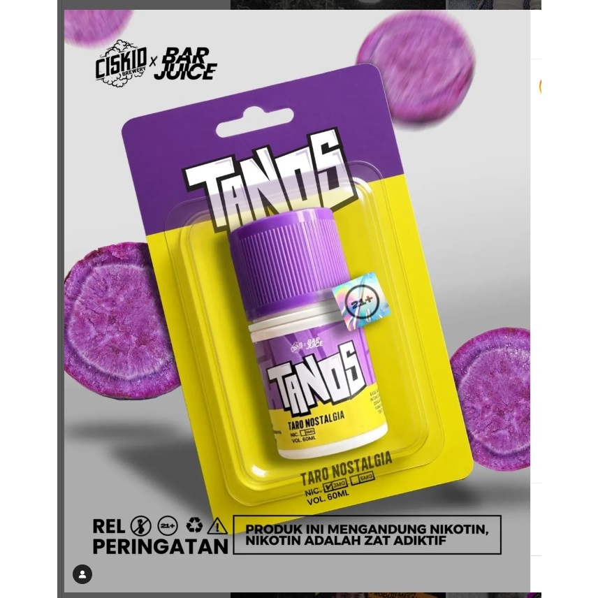 Jual tanos taro nostalgia freebase 60ml | Shopee Indonesia