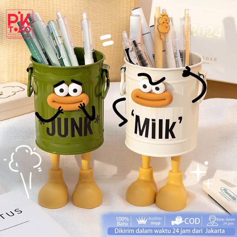 Jual Tempat Pensil Pen Holder Ember Retro Desk Organizer Tong Plastik ...