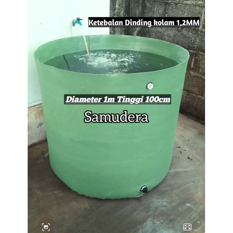 Jual kolam bulat diameter 1 tinggi 1m//kolam bulat tanpa rangka//kolam ...