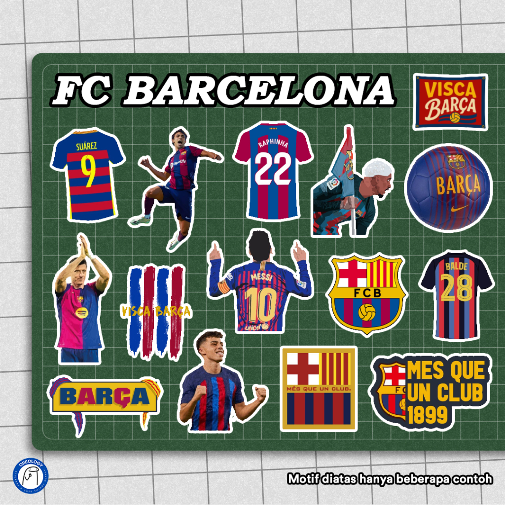 Jual STICKER PACK FC BARCELONA SEPAK BOLA LAMINE YAMAL PEDRI GAVI MESSI ...