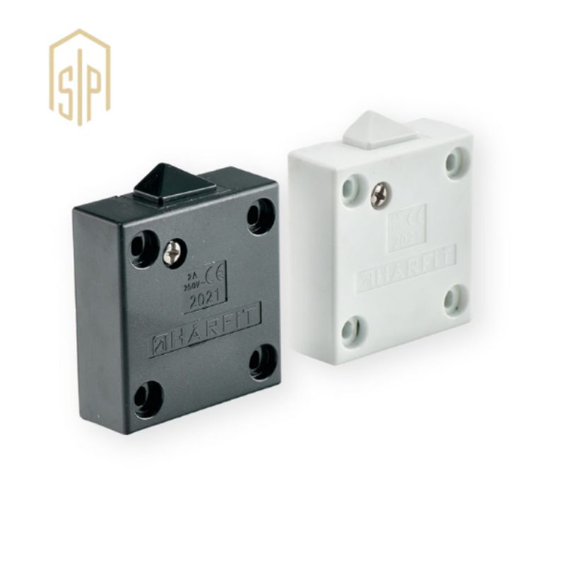 Jual HARFIT Switch Sliding Kotak Hitam & Putih - Saklar Lampu untuk ...