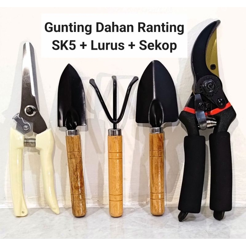 Jual Paket Bundling 3in1 gunting dahan ranting SK5 + Lurus + sekop 3in1 tanaman | Shopee Indonesia