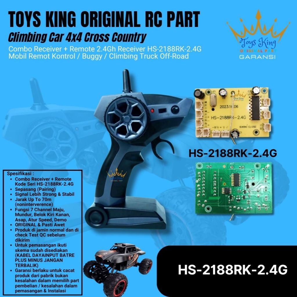 Jual Combo Receiver + Remote 2.4Gh Receiver HS-2188RX-2.4G RC CLIMBING ...