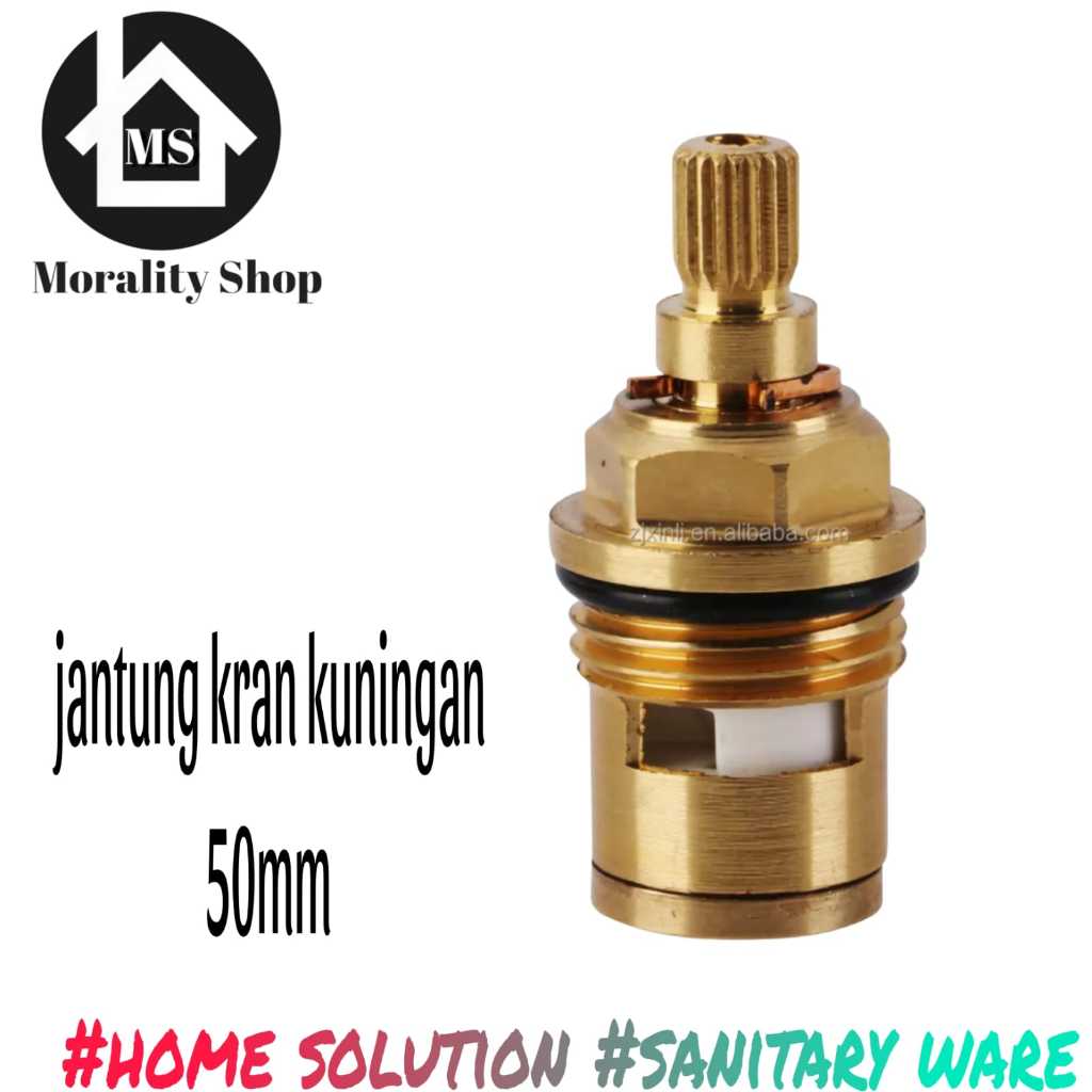 Jual sparepart keran air bocor jantung kran air kuningan 50mm catridge ...