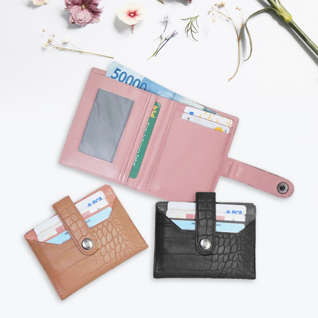 Jual DOMPET 038 GENIE WALLET DOMPET KARTU MODEL CROCO / DOMPET UANG DAN ...