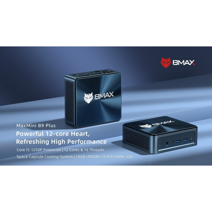 Jual MiniPC BMAX B9 Plus Intel Core i5 1250P Gen12 24GB DDR5 512GB SSD ...