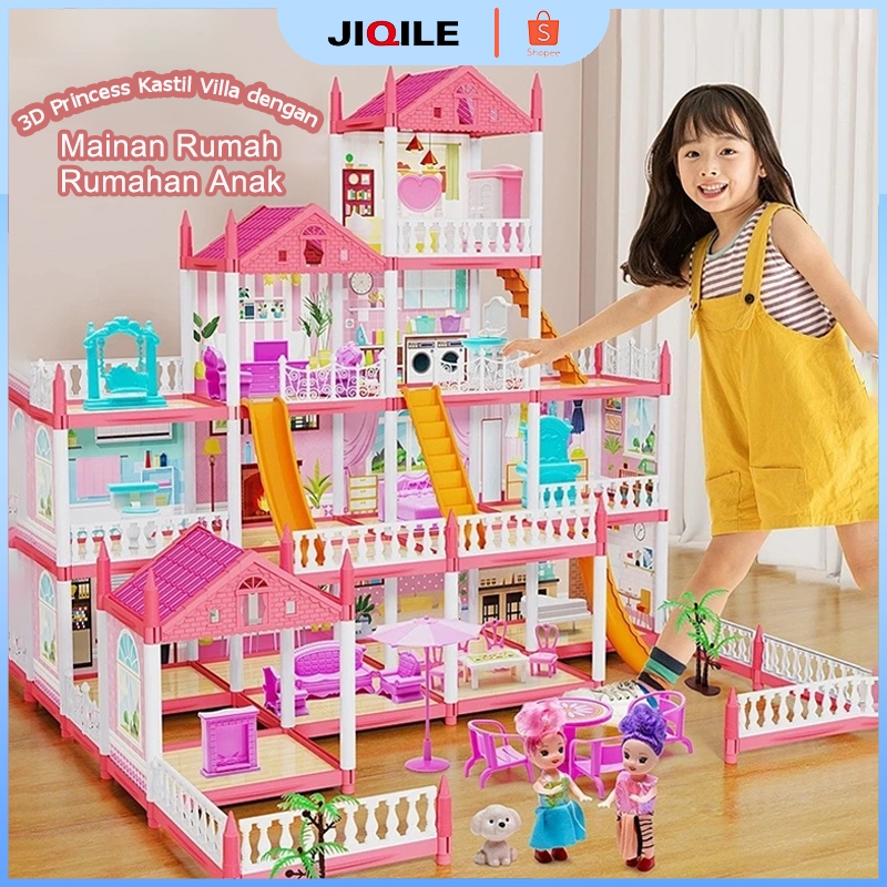Jual JIQILE Mainan Rumah Rumahan Anak Perempuan 3D Princess Kastil ...