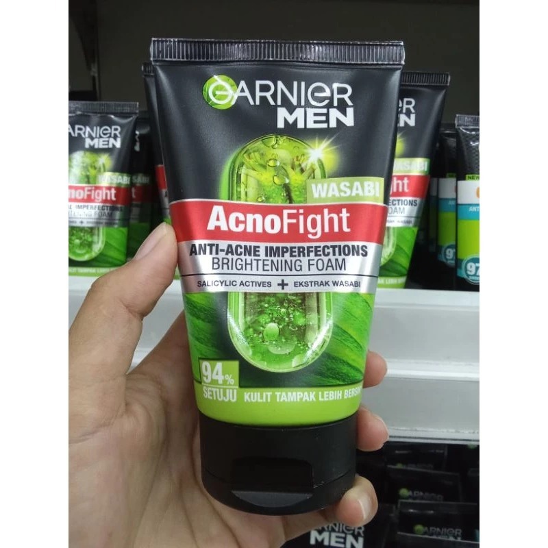 Jual GARNIER MEN ACNO FIGHT WASABI ANTI-ACNE IMPERFECTIONS BRIGHTENING FOAM 100ML | Shopee Indonesia