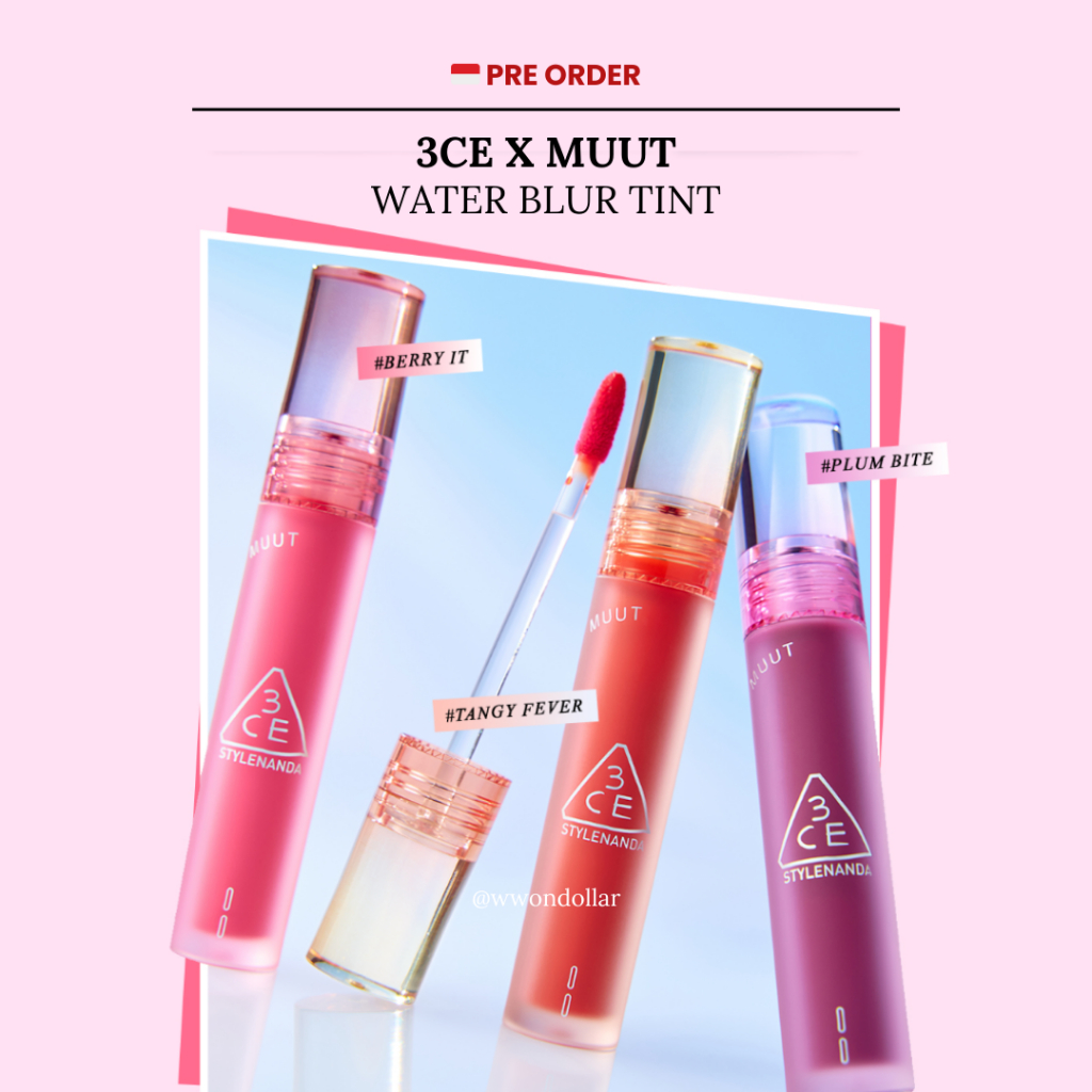 Jual NEW! 3CE X MUUT SUMMER LIMITED EDITION | Water blur tint | Shopee ...