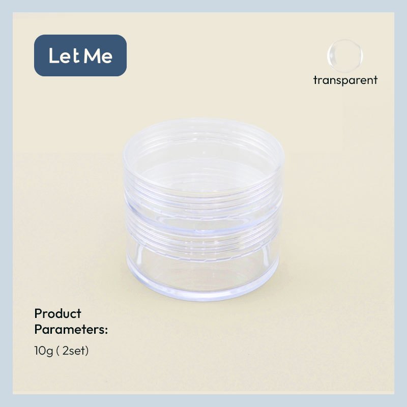 Jual Let Me Pot Jar Cream - Transparant Wadah Portable 2 Susun Mini ...