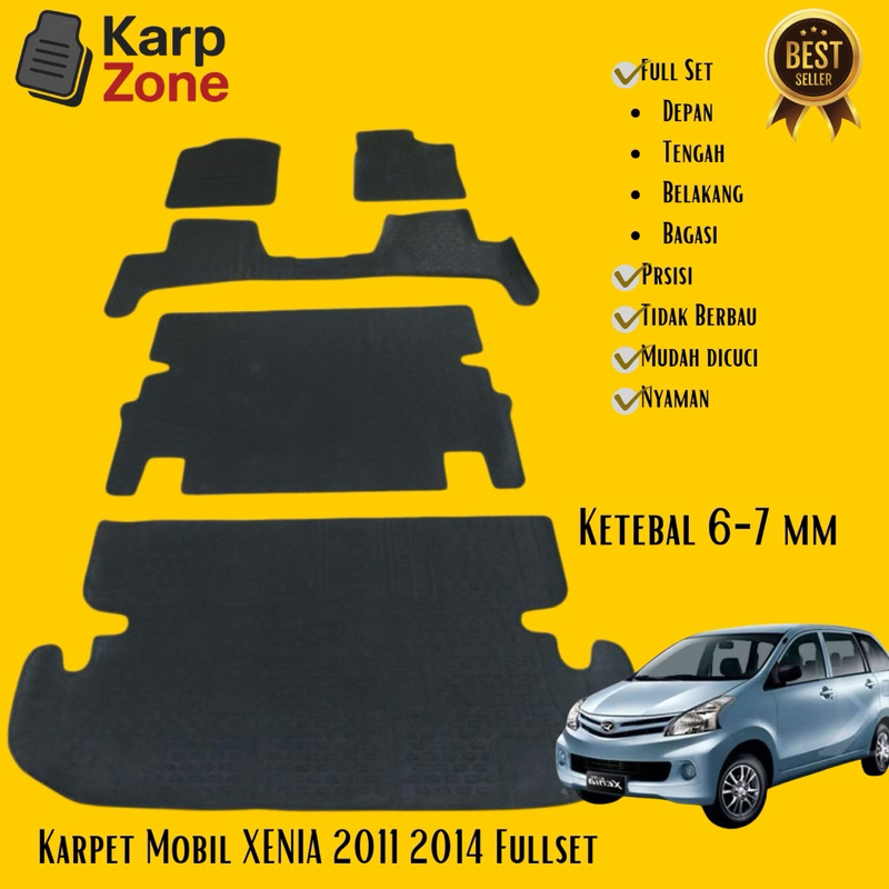 Jual KARPET MOBIL XENIA FULLSET 2010 2014 ALAS KAKI MATRAS MOBIL ...