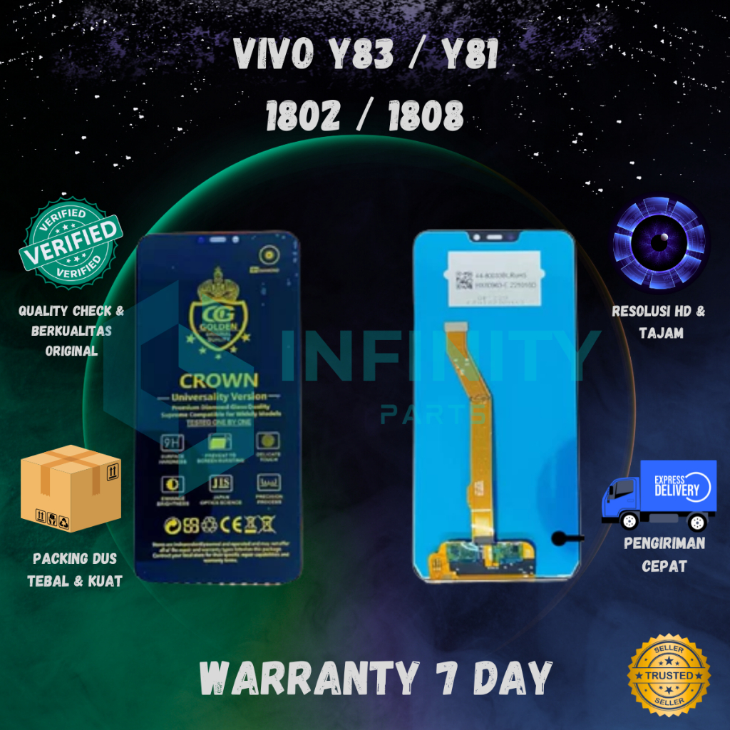 Jual LCD VIVO Y83/Y81/1802/1808 TOUCHSCREEN FULLSET COMPLETE ORIGINAL ...