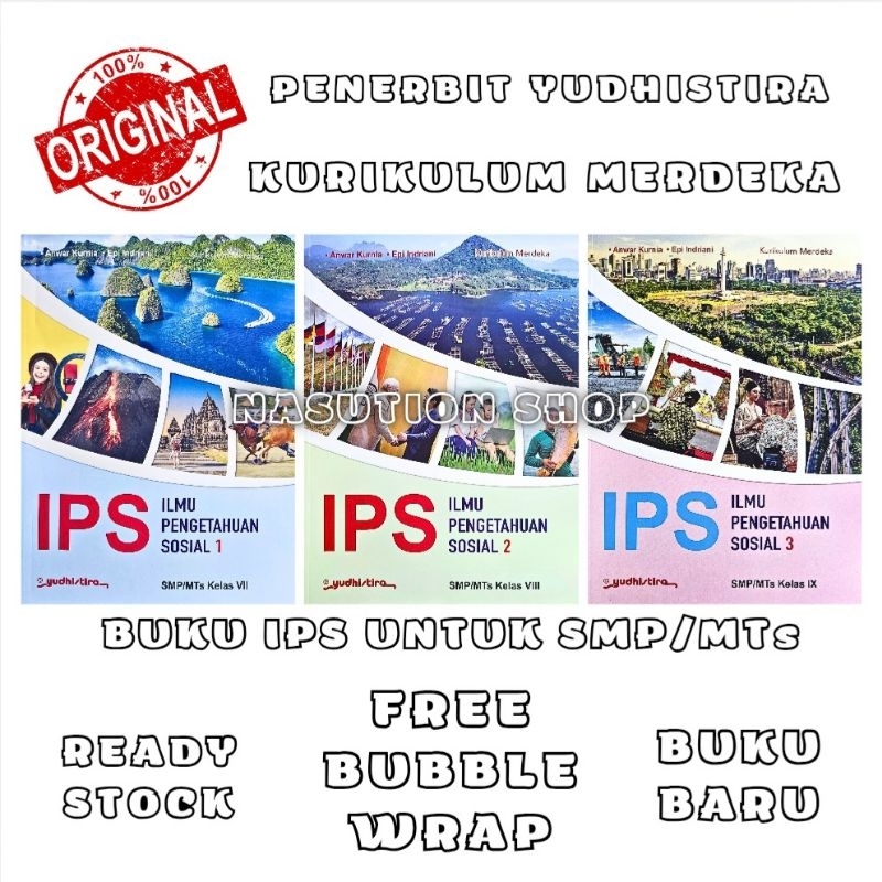 Jual Buku IPS Kelas 1 2 3 / 7 8 9 SMP/MTs Revisi Yudhistira Kurikulum Merdeka ( KURMER ) Ilmu ...