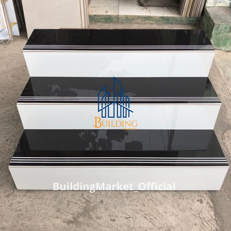 Jual Granite Tangga 30x90 20x90 - 30x80 20x80 Pure Black/Dinding Putih ...