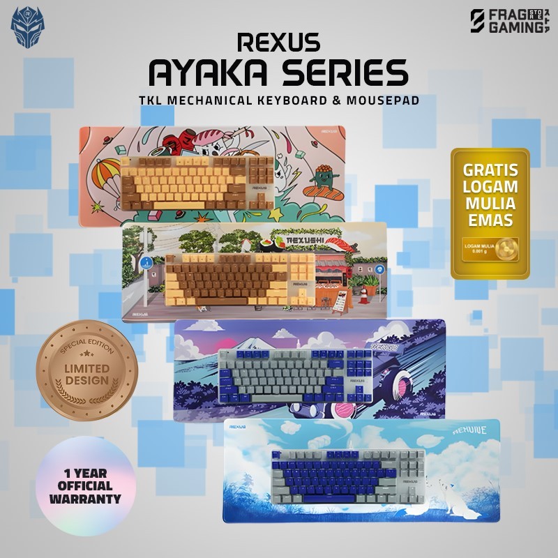 Jual Rexus AYAKA Japanese Theme Series TKL Keyboard Mousepad Bundling ...