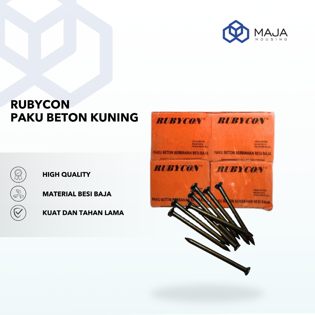 Jual Paku Beton Kuning Rubycon | Paku kayu | Paku Tembok 1" 1 1/4" 1 1/ ...