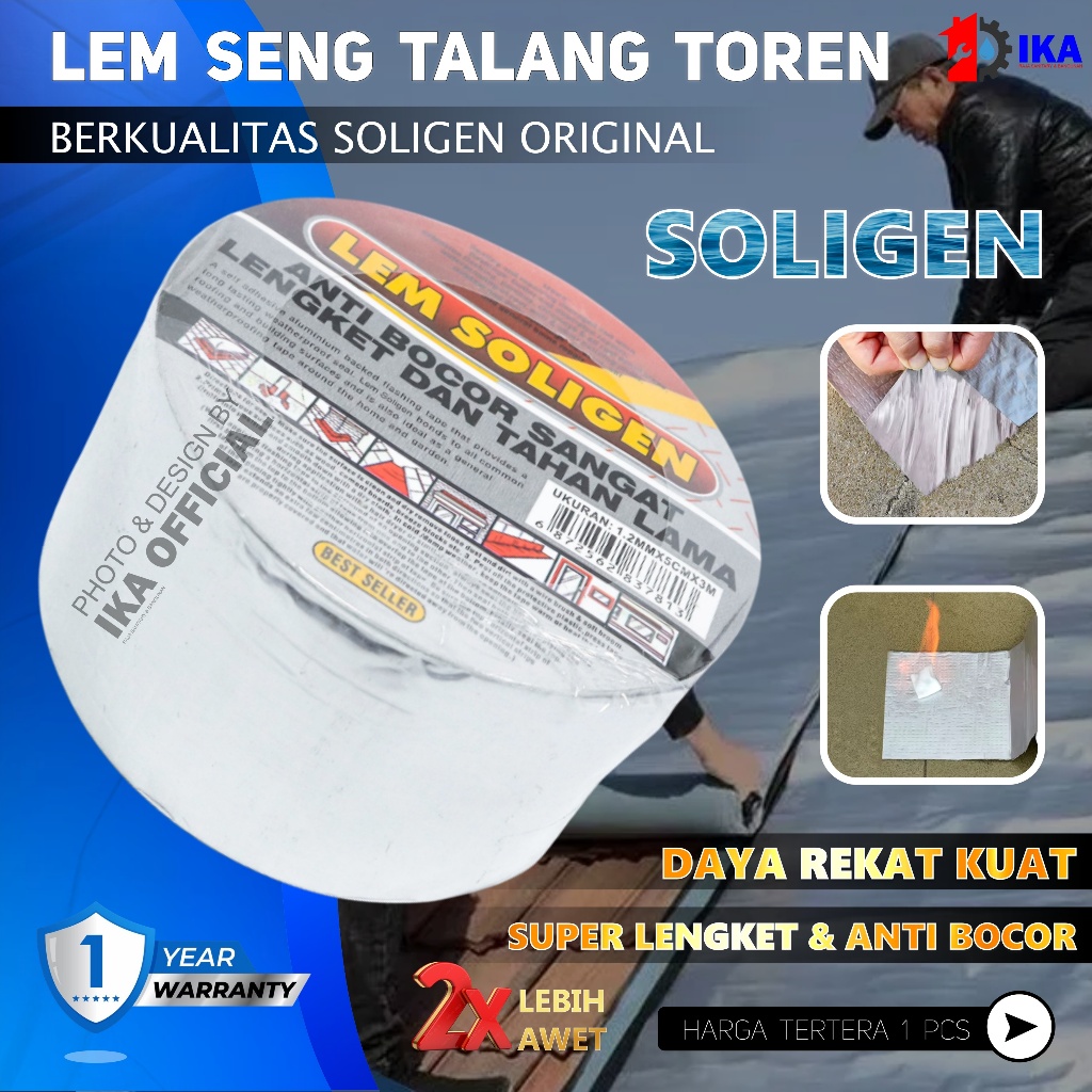 Jual Lem Seng SOLIGEN / Lem Anti Bocor / Lem Seng Talang Asbes / Lem ...